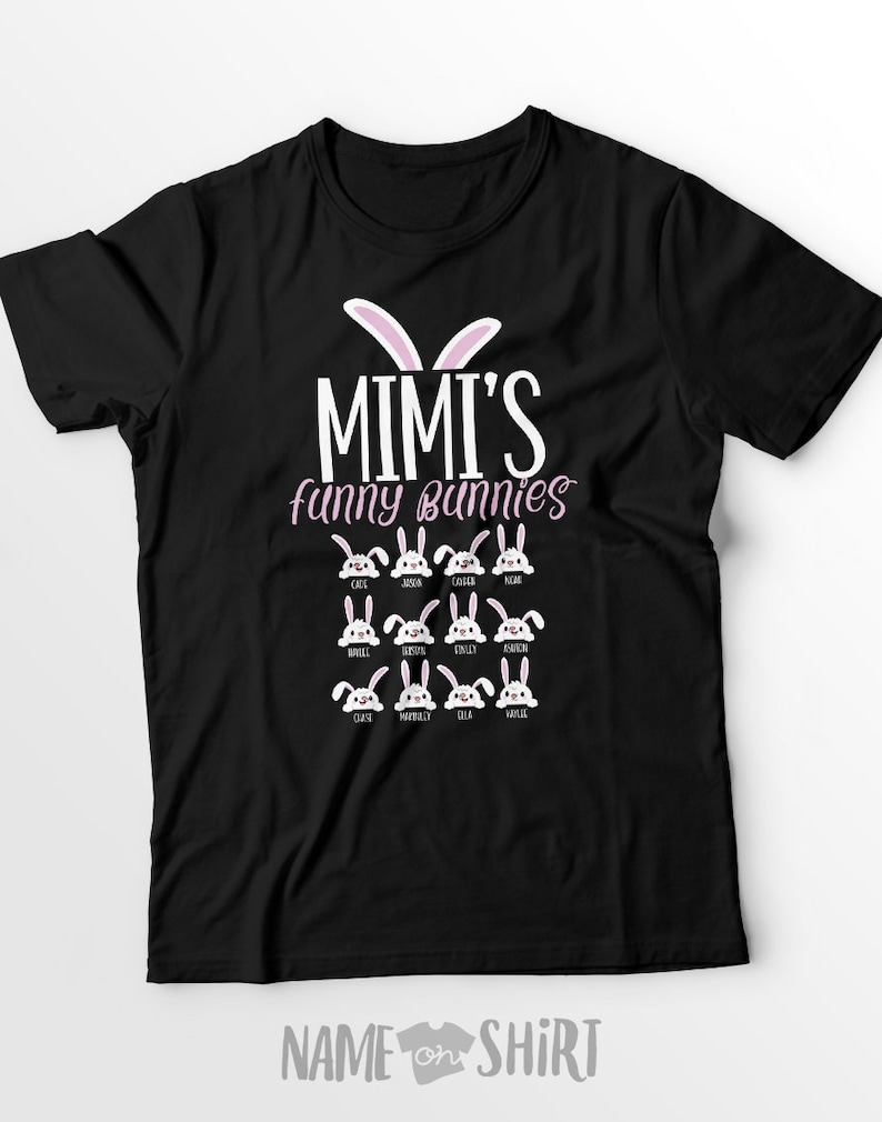Personalized Funny Bunnies Easter Shirt Mimi Shirts Mimi Gift - Etsy