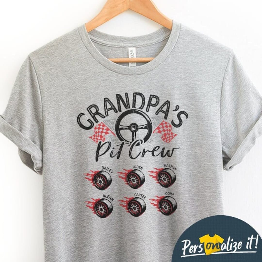 Grandpa Racing Shirt, Race Car Gift for Grandpa, Pit Crew Shirt Grandpa ...
