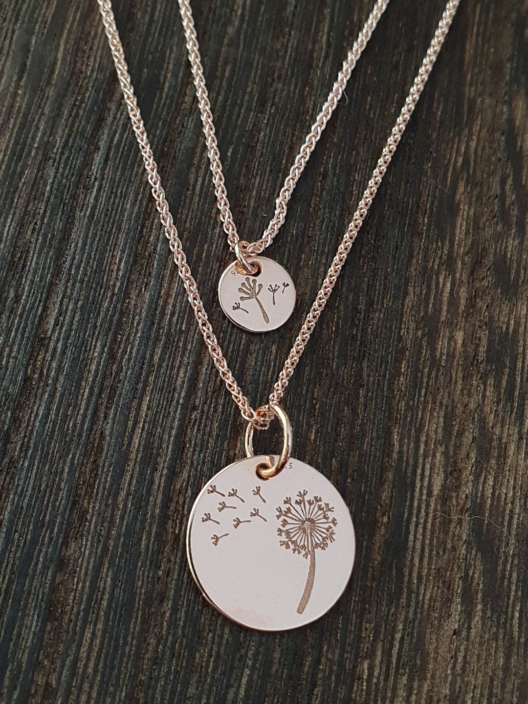 Ketten Set Mutter Tochter Pusteblume 925er Silber rosegold - Etsy.de