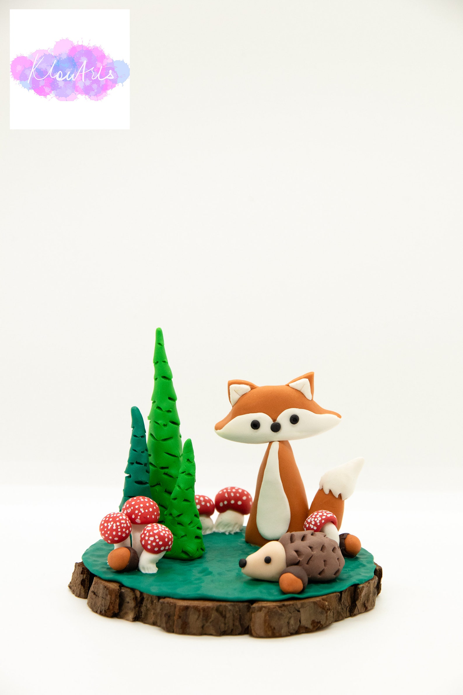 Handmade polymer clay Woodland Fox Ornament can be | Etsy