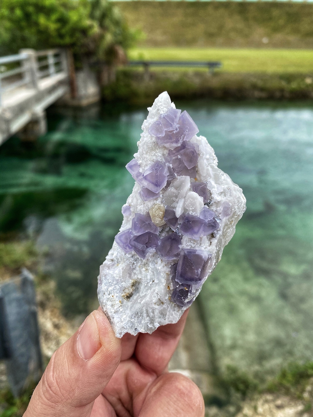 Octahedron Fluorite on Candle Quartz - Etsy
