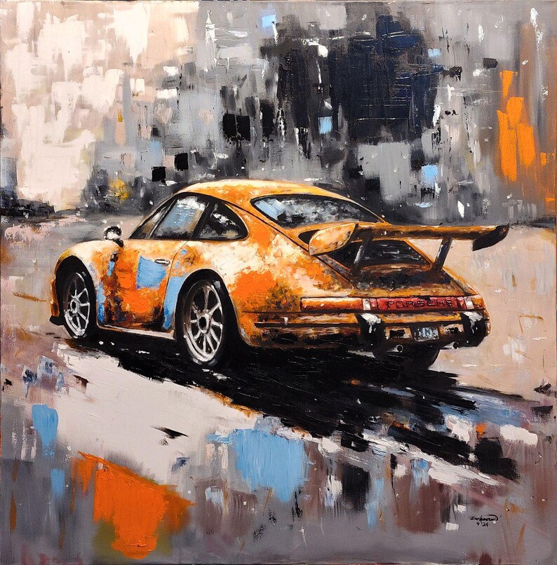 Porsche Race Car Fine Art Oil Painting Original Signed - Etsy