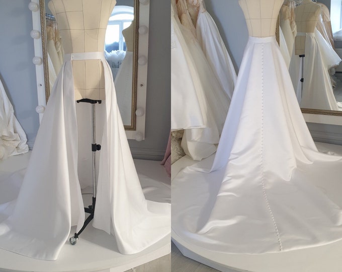 Detachable Train, Wedding Satin Train, Detachable Satin Train, Wedding ...