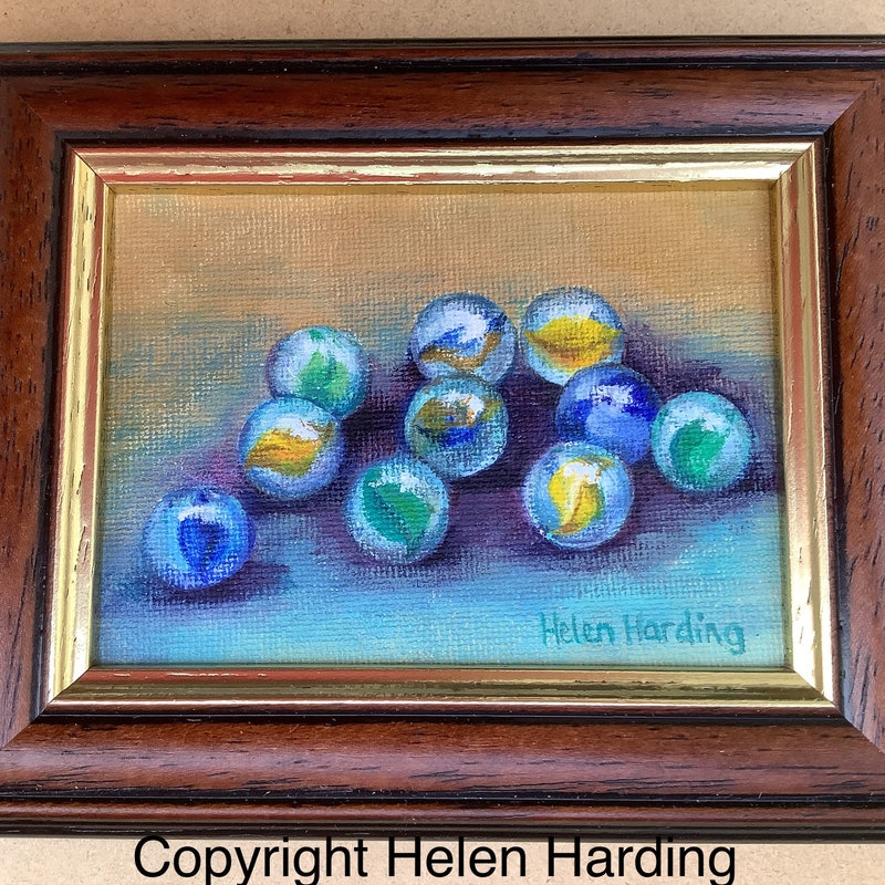 Miniature Art Marbles - Etsy UK