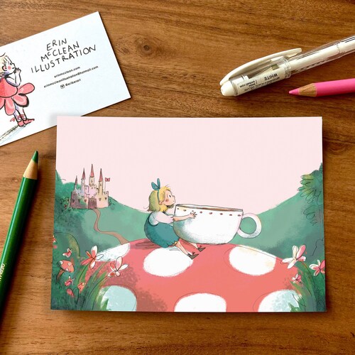 Postcard A6 Alice in Wonderland Greeting Card / Postcard - Etsy