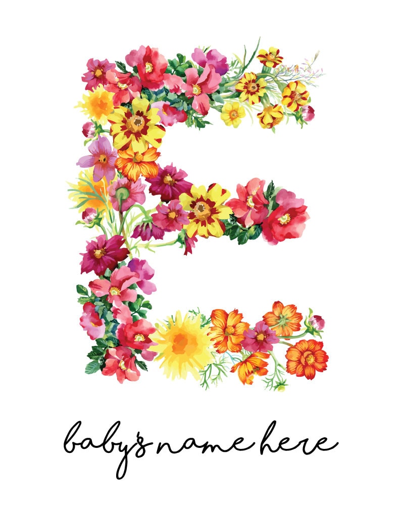 Letter E Print - Nursery Art - Etsy