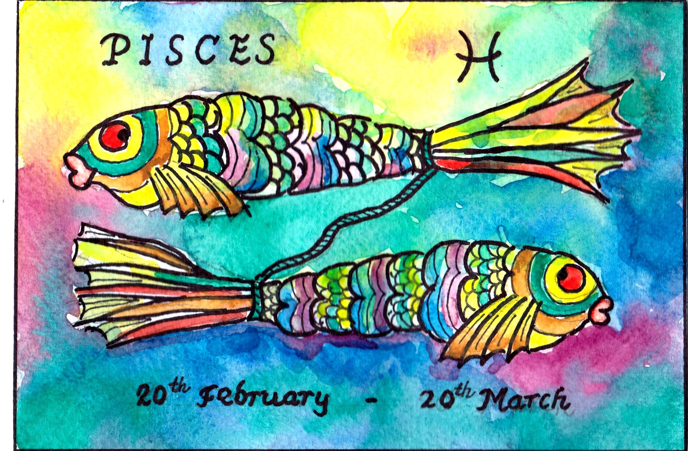 PISCES Wall Art Print Pisces Zodiac Print for Home Decor Pisces ...