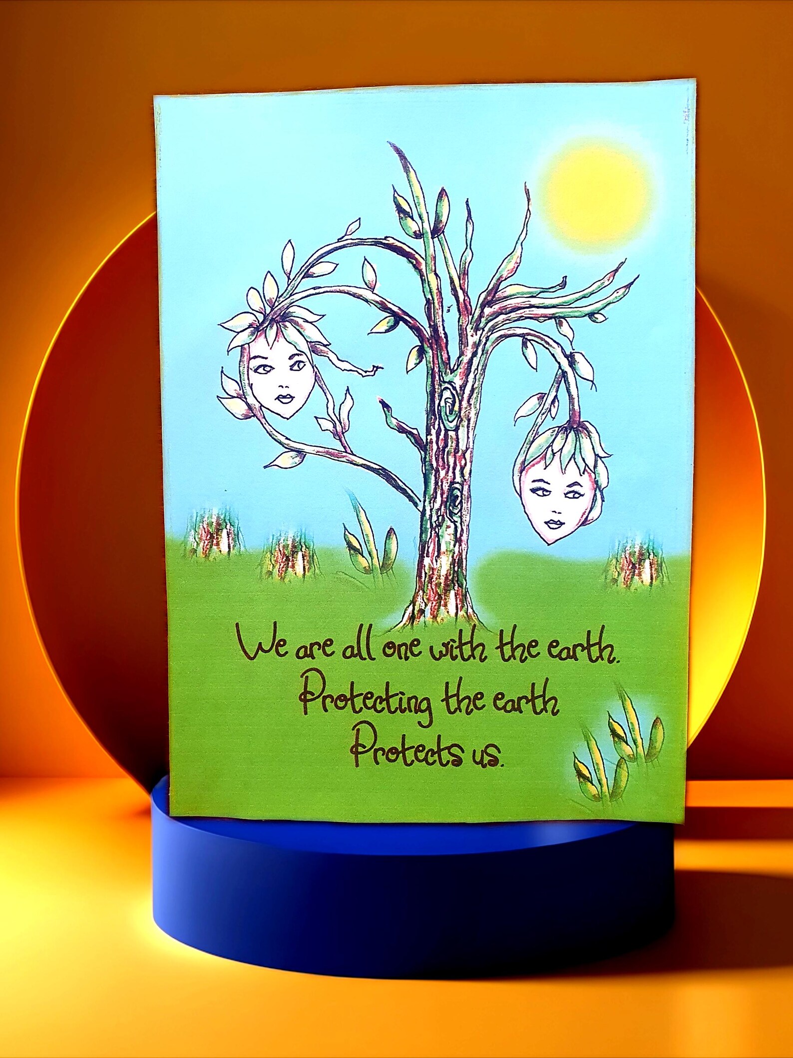 Eco Earth Greeting Card-8x6 Blank Stationery in Vibrant Colours ...