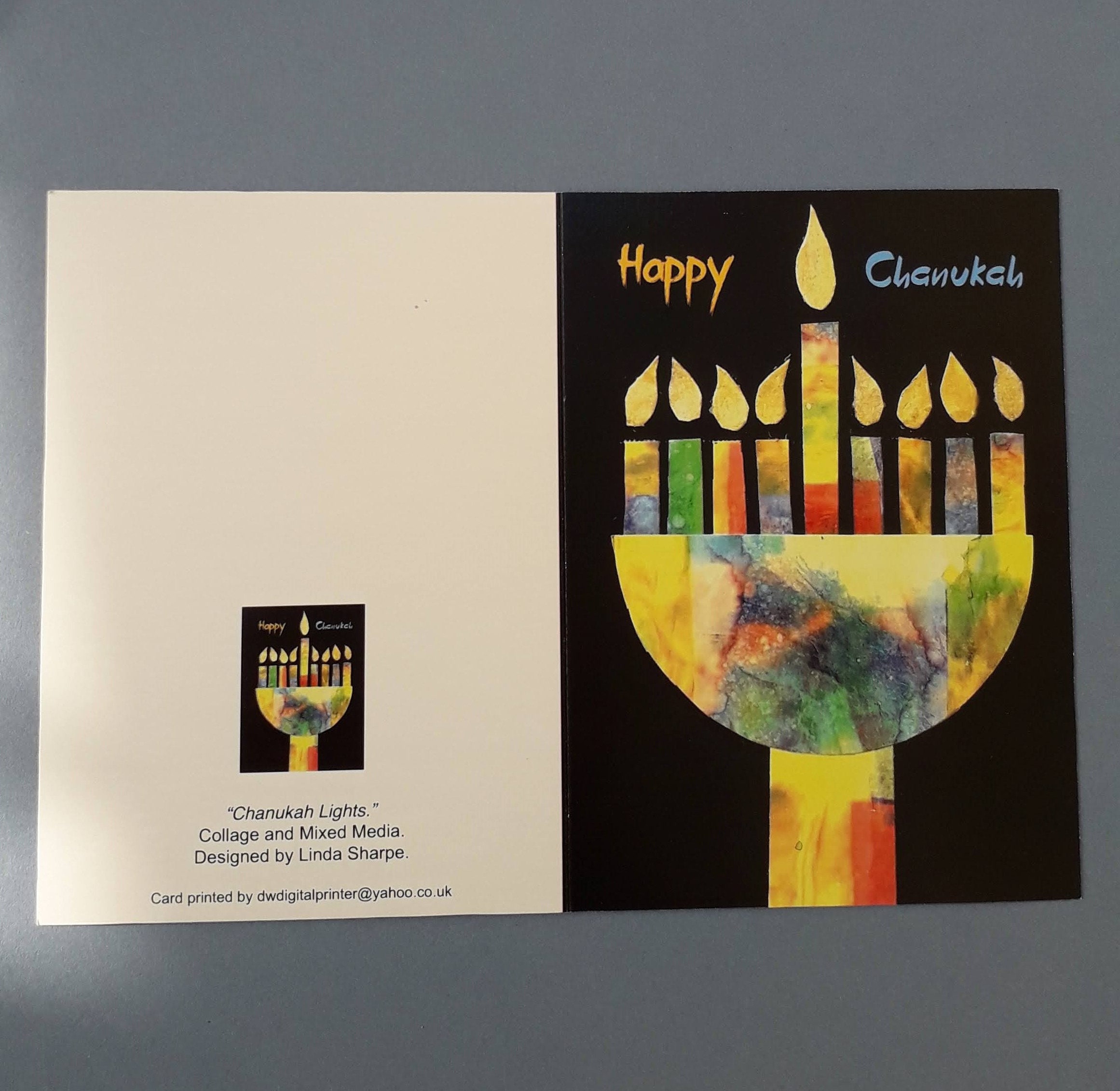 Chanukah Card Hanukkah Greetings Card Jewish ' Festival of - Etsy UK
