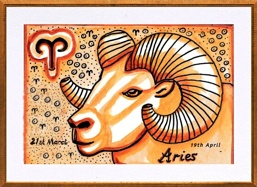 ARIES Wall Art Print Aries Astrology A4 Picture for Home Decor, Aries ...