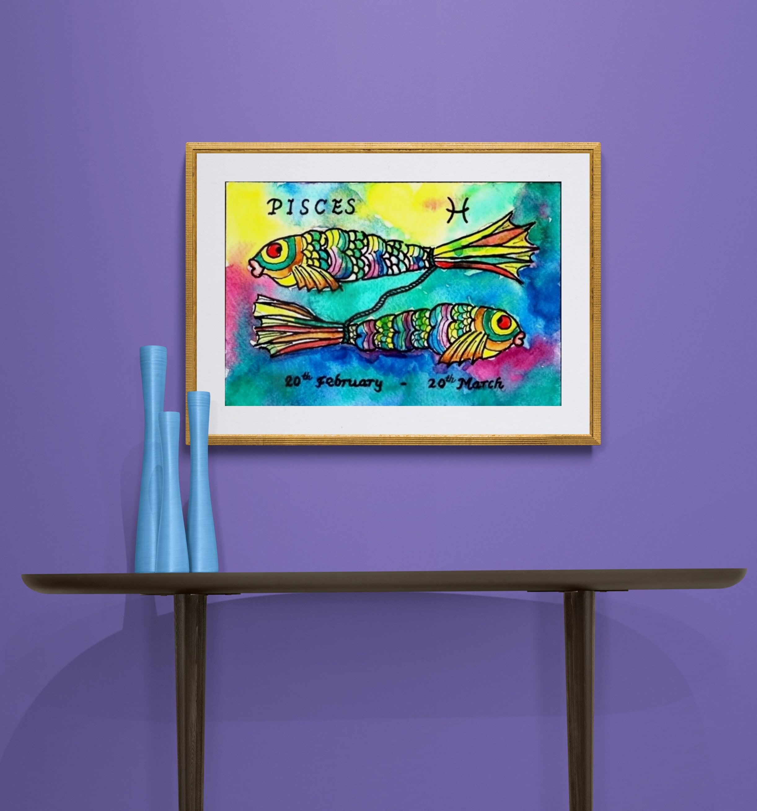 PISCES Wall Art Print Pisces Zodiac Print for Home Decor Pisces ...