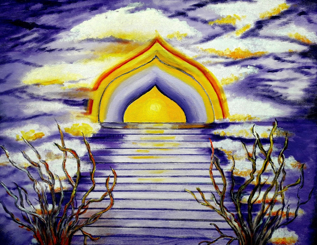 Condolence Card, Sympathy Card, Bereavement "heaven's Gate" Large ...