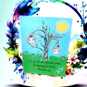 Eco Earth Greeting Card-8x6 Blank Stationery in Vibrant Colours ...
