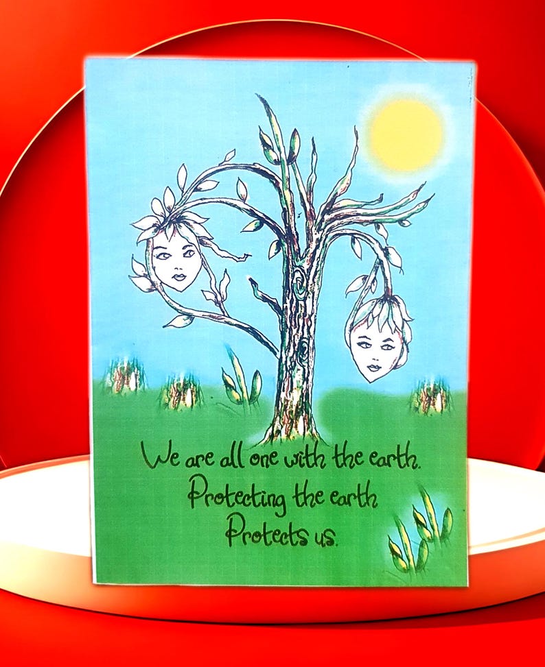 Eco Earth Greeting Card-8x6 Blank Stationery in Vibrant Colours ...