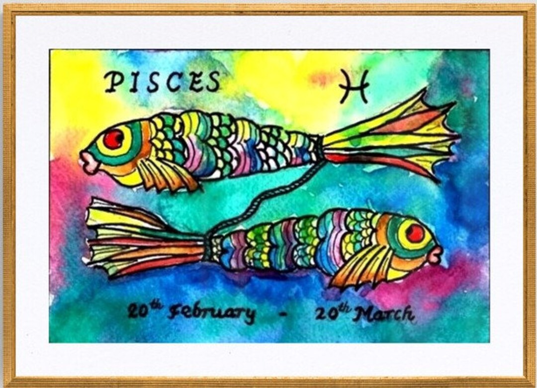 PISCES Wall Art Print Pisces Zodiac Print for Home Decor Pisces ...