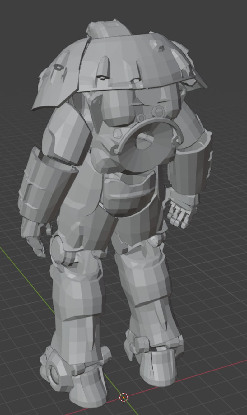 Fallout Inspired X-01 Style Power Armor Replica Prop 3D Patterns for Pepakura, Papercraft and ...