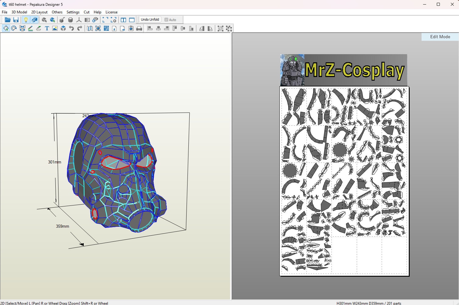 Fallout Inspired T60 Style Power Armor Replica Prop 3D Patterns for ...