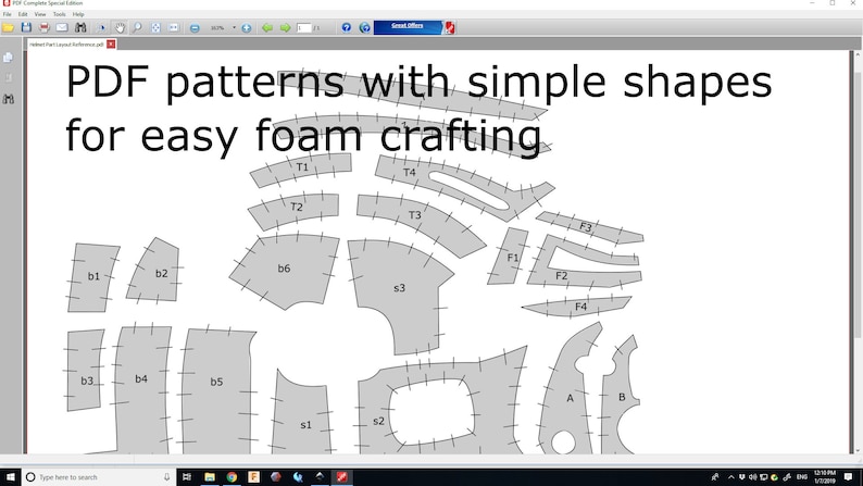 Regular Fallout Inspired T51 Power Armor Fan Made Costume Patterns for ...