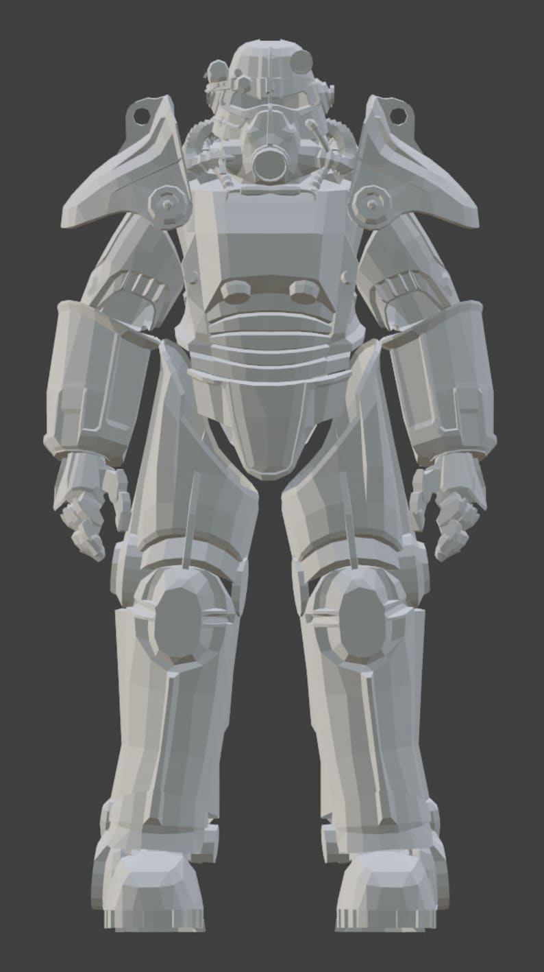 Fallout Inspired T45 Style Power Armor Replica Prop 3D Patterns for Pepakura, Papercraft and EVA ...