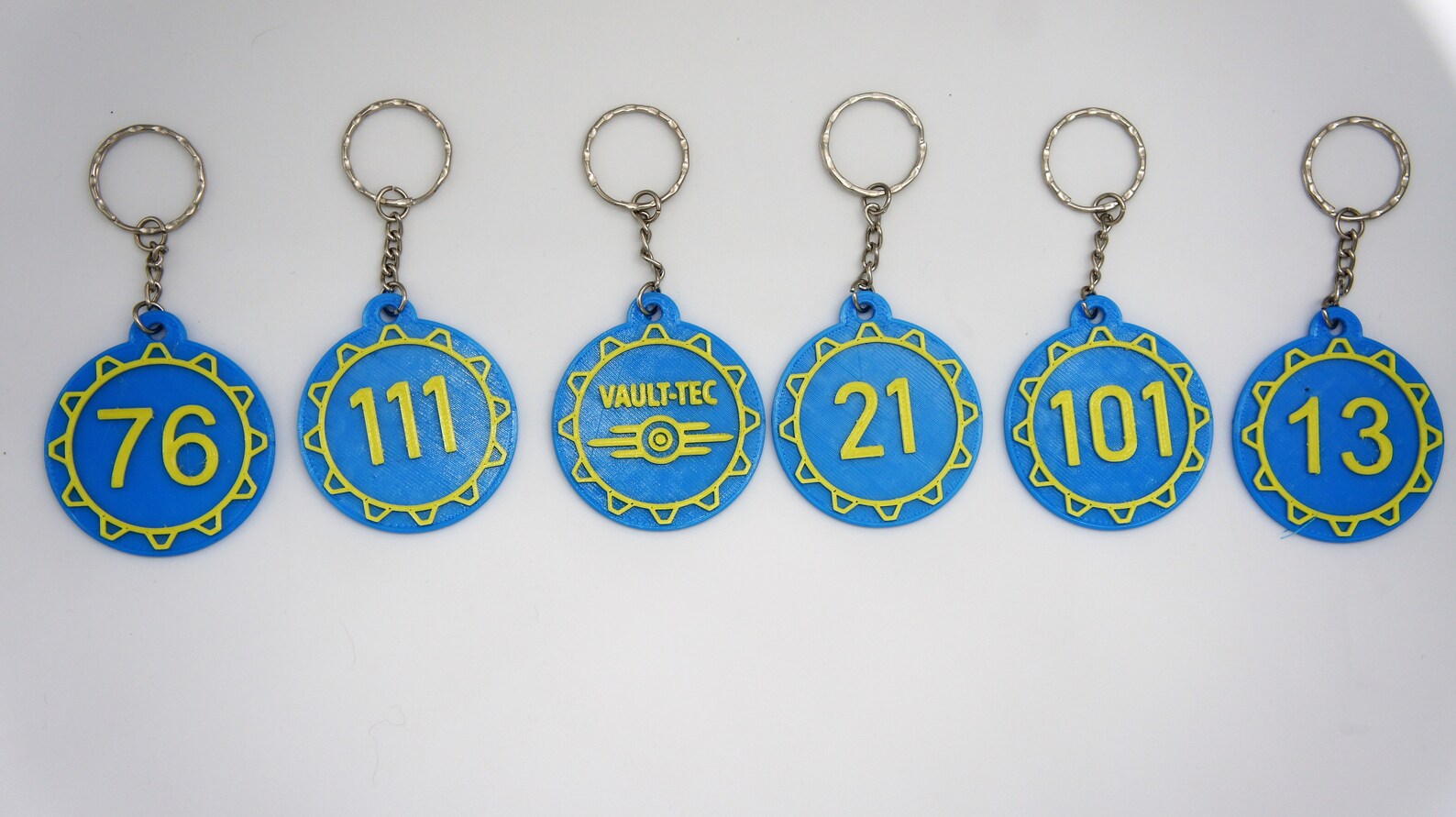 3D Printed Fallout Fan Art Vault Keychains - Etsy