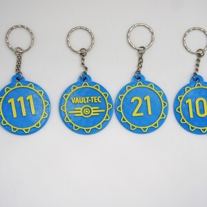 3D Printed Fallout Fan Art Vault Keychains - Etsy