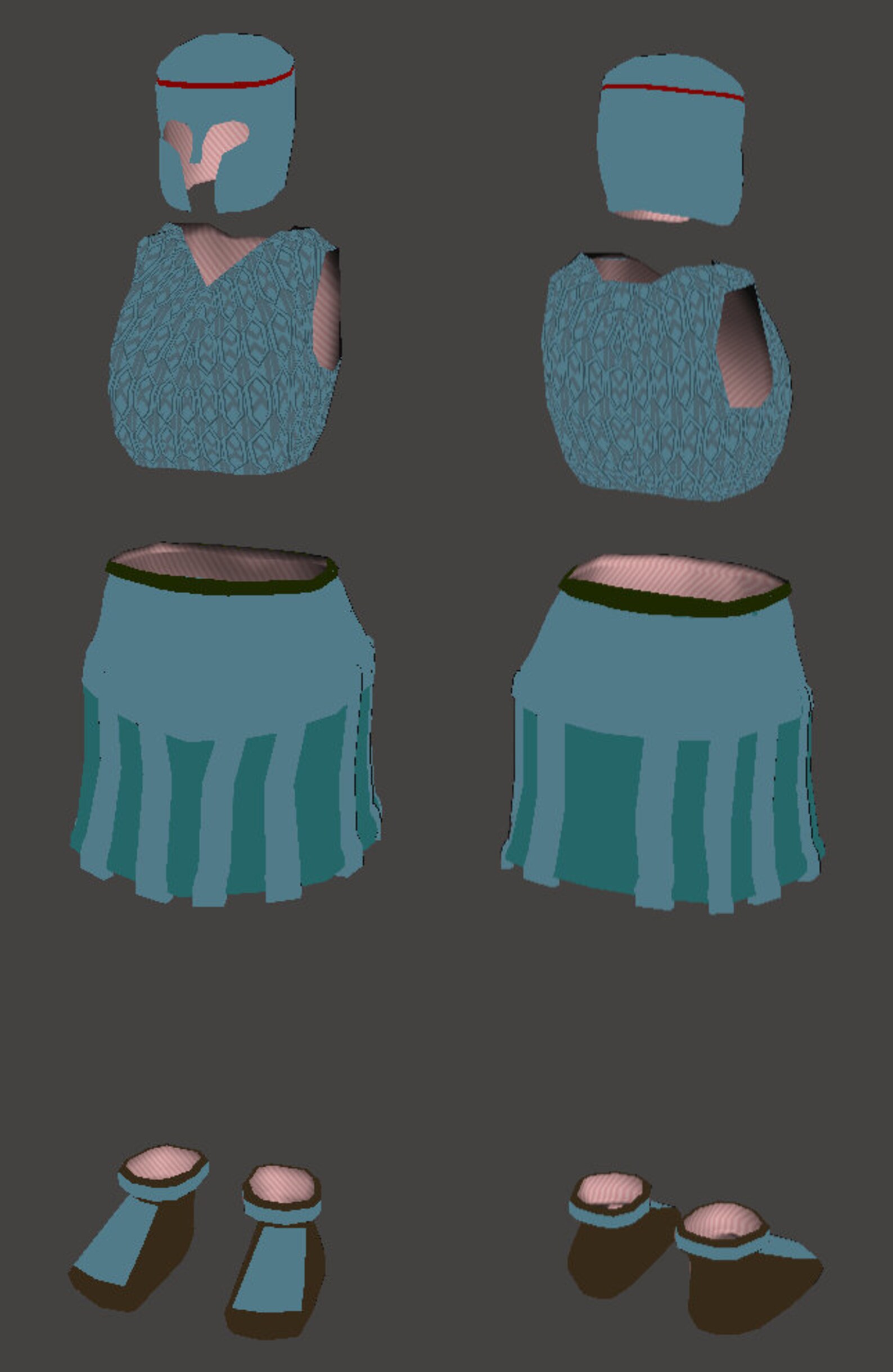 Fanmade Old School Runescape Lady's Fit Rune Armor Set Pepakura Files ...