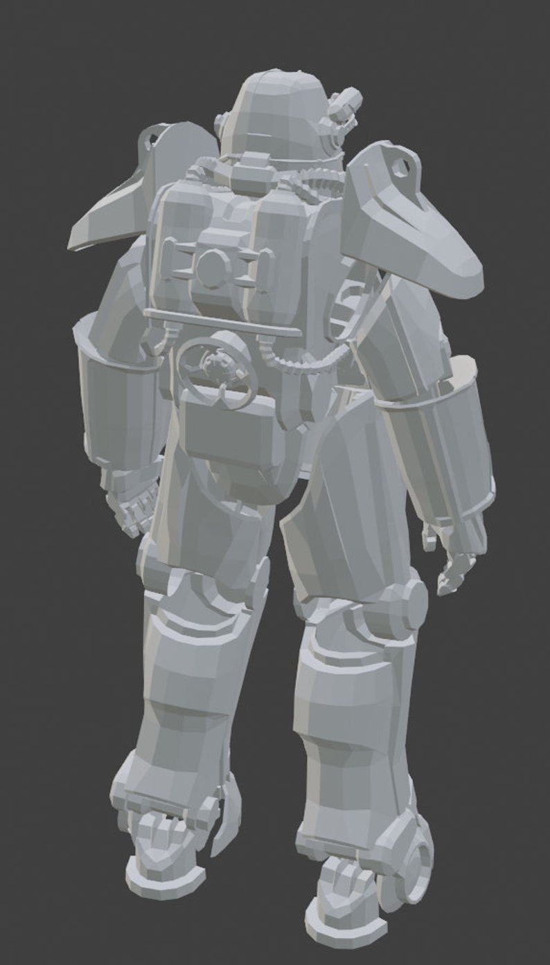 Fallout Inspired T45 Style Power Armor Replica Prop 3D Patterns for ...
