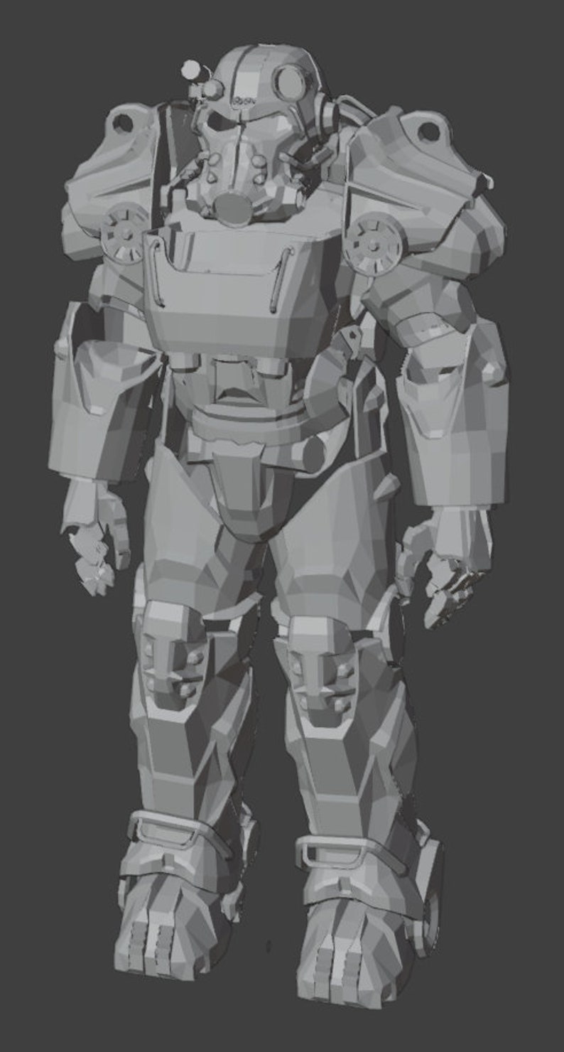 Fallout Inspired T60 Style Power Armor Replica Prop 3D Patterns for Pepakura, Papercraft and EVA ...