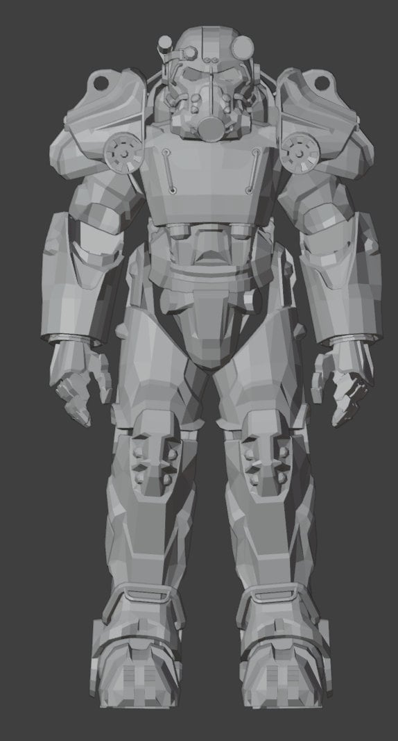 Fallout Inspired T60 Style Power Armor Replica Prop 3D Patterns for Pepakura, Papercraft and EVA ...