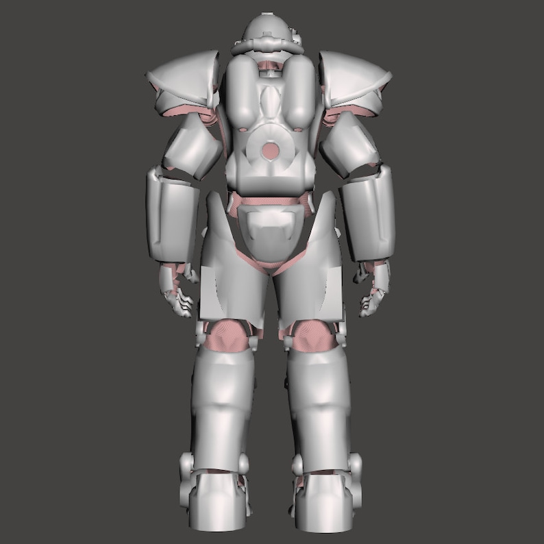 Fallout Inspired T51 Style Power Armor Replica Prop 3D Patterns for Pepakura, Papercraft and EVA ...
