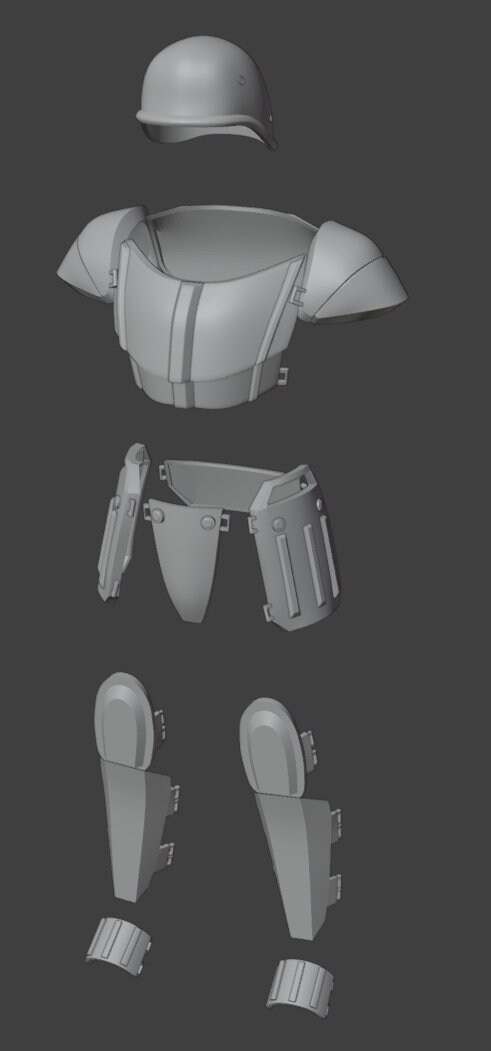 Fallout Inspired Fallout 3 Combat Armor Set .STL Files for 3D Printing and Cosplay by Mrzcosplay ...