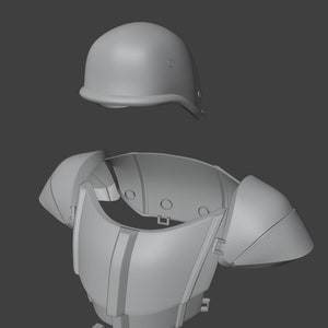 Fallout Inspired Fallout 3 Combat Armor Set .STL Files for 3D Printing ...