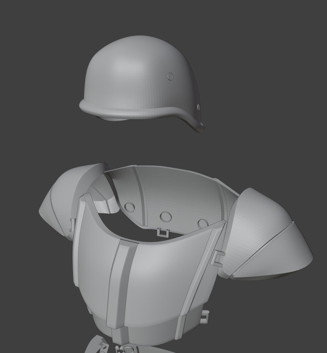 Fallout Inspired Fallout 3 Combat Armor Set .STL Files for 3D Printing ...