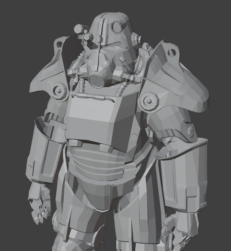 Fallout Inspired T45 Style Power Armor Replica Prop 3D Patterns for ...
