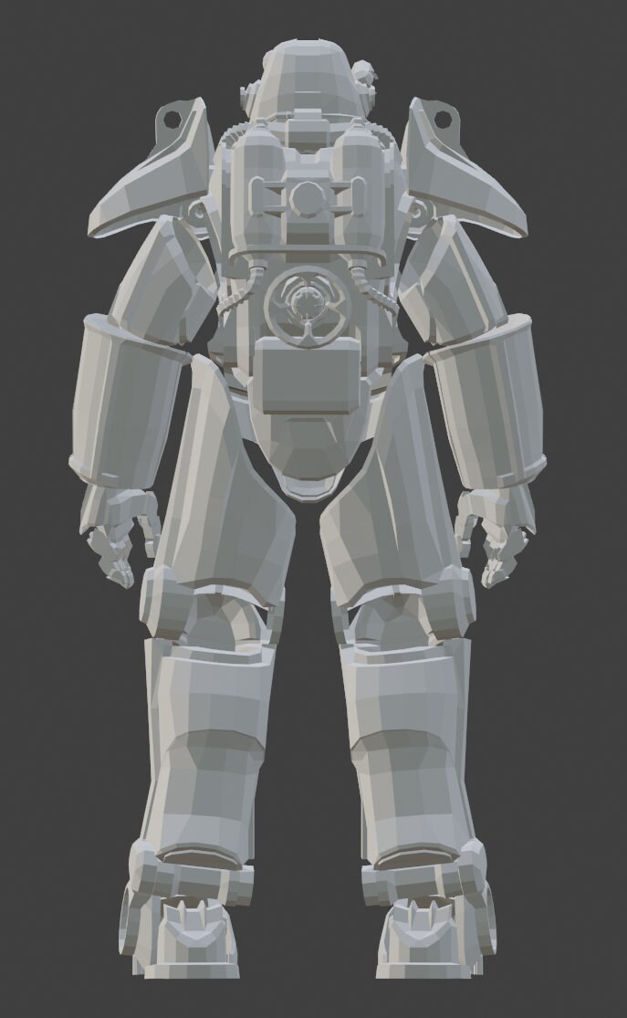 Fallout Inspired T45 Style Power Armor Replica Prop 3D Patterns for Pepakura, Papercraft and EVA ...