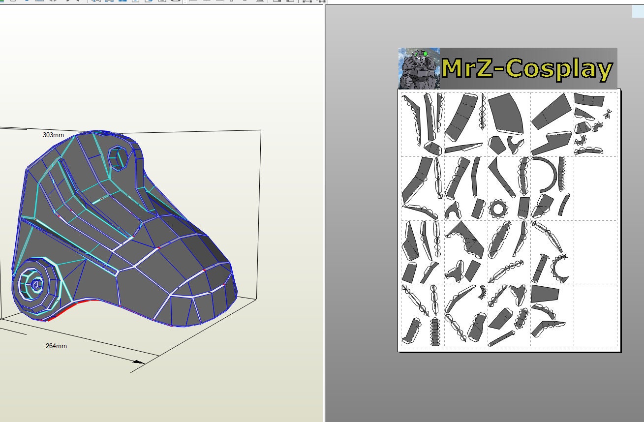 Fallout Inspired T45 Style Power Armor Replica Prop 3D Patterns for ...