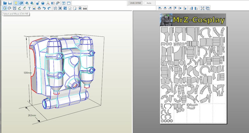Large Fallout Inspired T51 Power Armor Fan Made Costume Patterns for ...