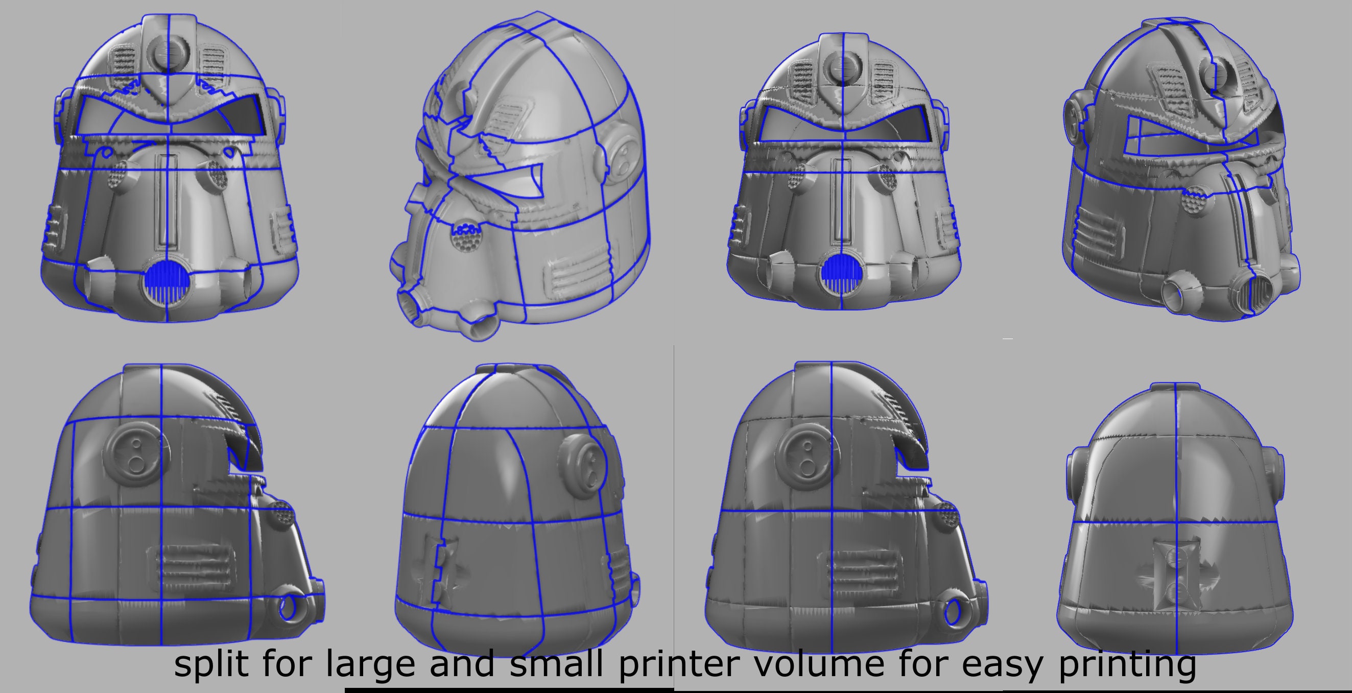 Fallout Fan Art T51 Style Power Armor Helmet 3D Files for 3D Printing ...