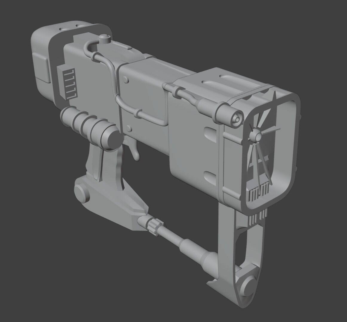 Fallout Inspired Fan Art 3D Printed Cosplay Prop Science Blaster .STL ...