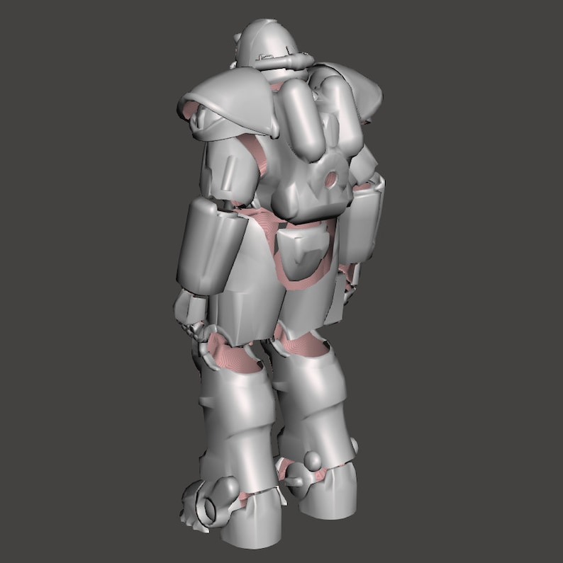Fallout Inspired T51 Style Power Armor Replica Prop 3D Patterns for Pepakura, Papercraft and EVA ...