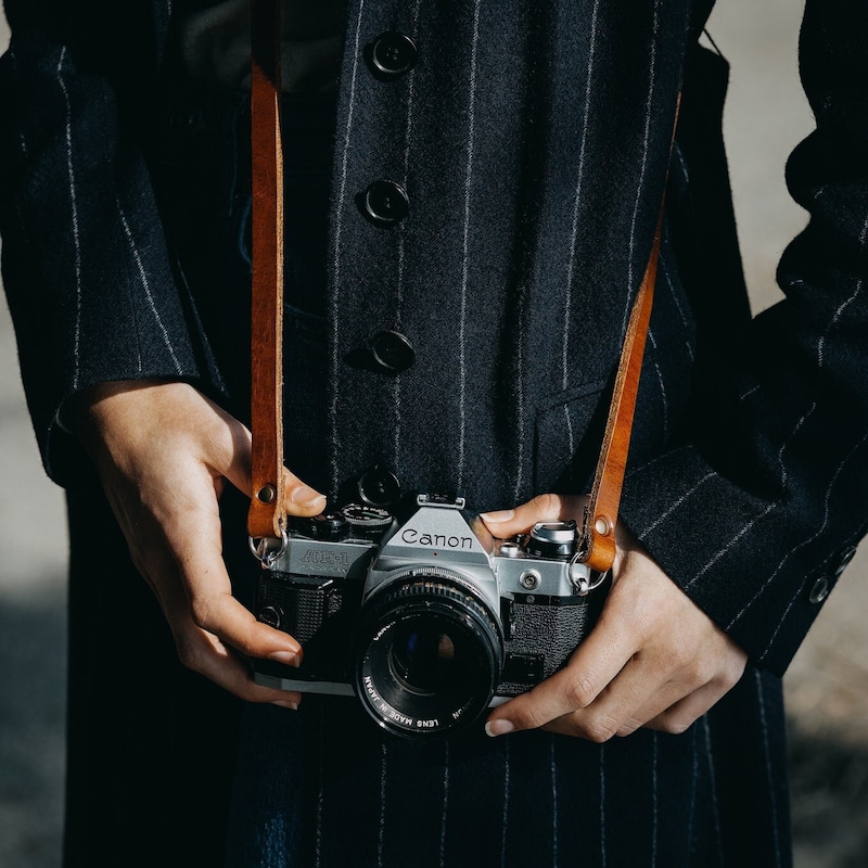 Camera Strap Italian Black - Etsy