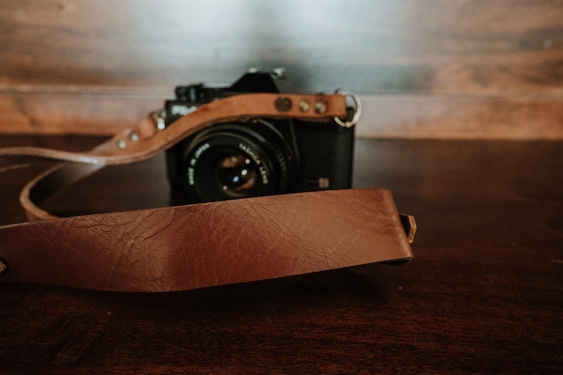 Leather camera strap for reflex mirrorless and instax | Etsy