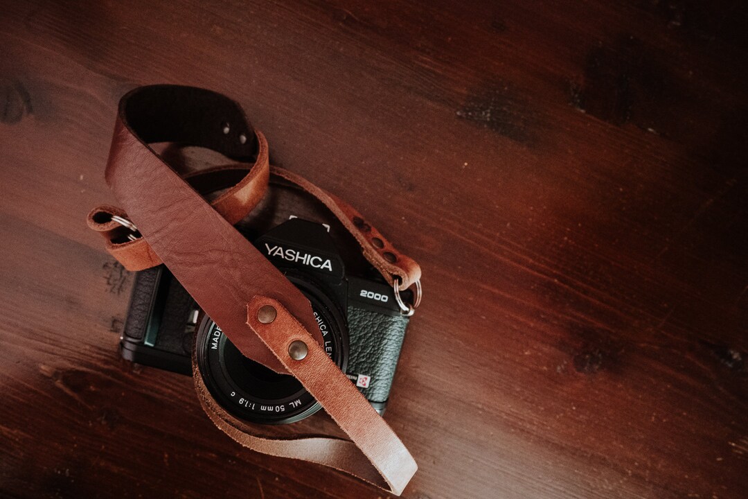 Leather Camera Strap for Reflex Mirrorless and Instax - Shoulder Neck ...