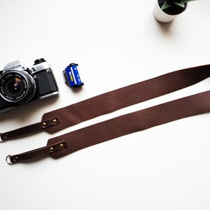 Leather Camera Strap. Color Brown, Cognac, Black, Natural. Handmade in ...