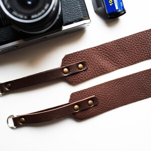 Leather Camera Strap. Color Brown, Cognac, Black, Natural. Handmade in ...