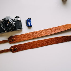Leather Camera Strap. Color Brown, Cognac, Black, Natural. Handmade in ...