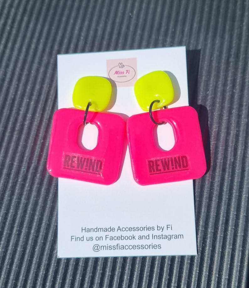 Neon Rewind Collection - Various Shapes in Neon Yellow, Pink, Orange ...