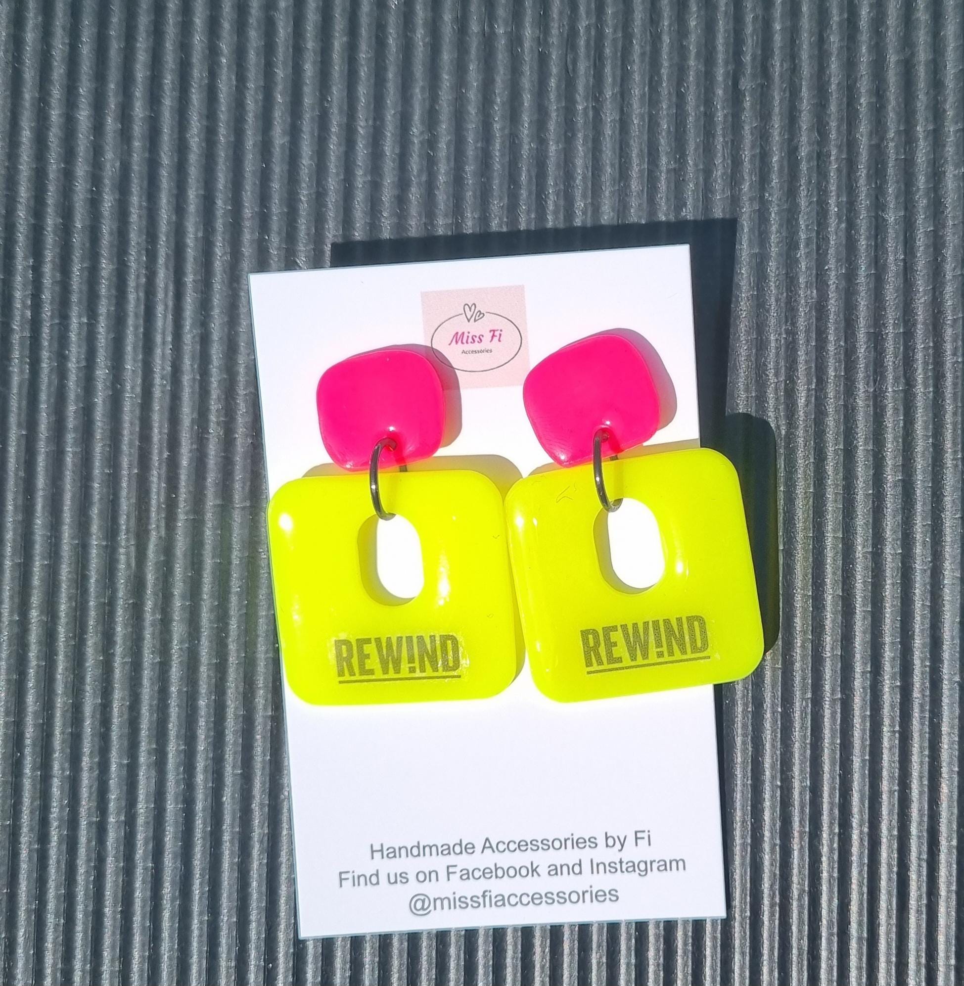 Neon Rewind Collection - Various Shapes in Neon Yellow, Pink, Orange ...