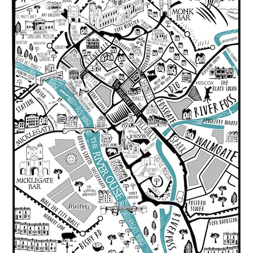 Word Map of York Minster Print - Etsy