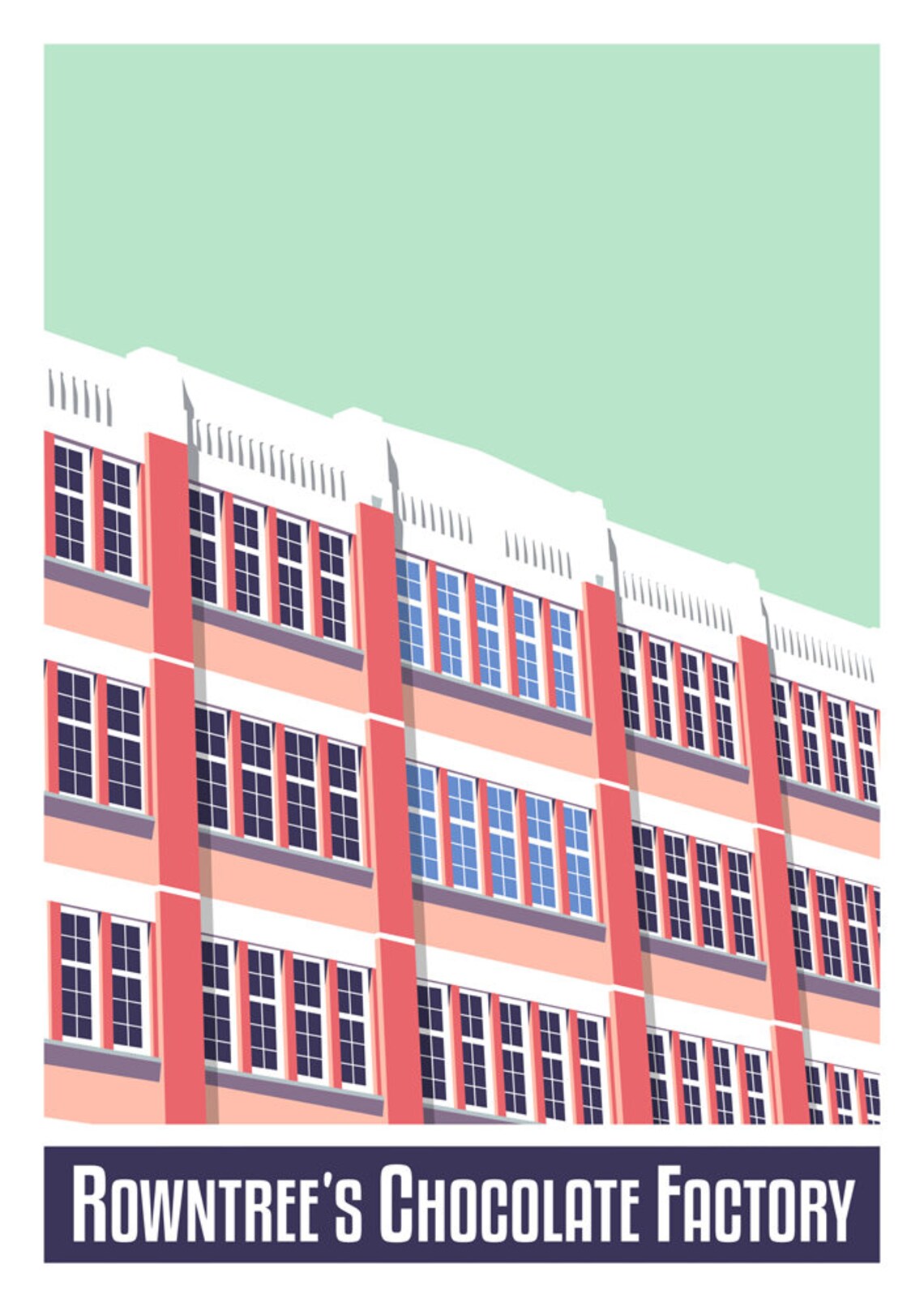 Rowntree's Chocolate Factory York Print | Etsy